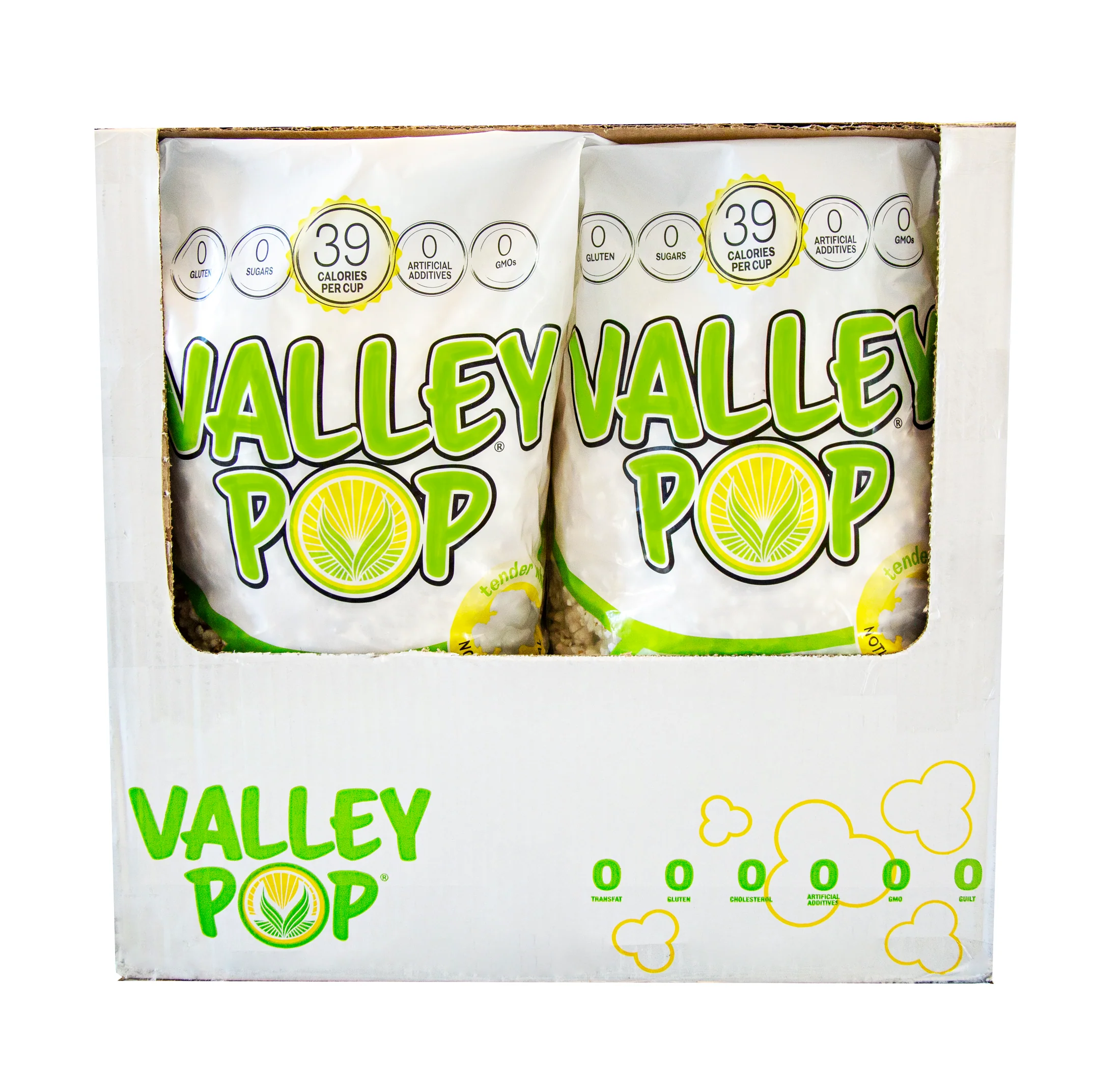 Valley Popcorn Big Bag White Case - Valley Popcorn Services